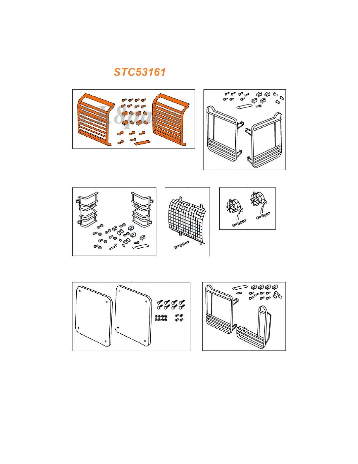 Land Rover Defender 90 110 Black Metal Hinged Front Lamp Guard Kit Pair ...