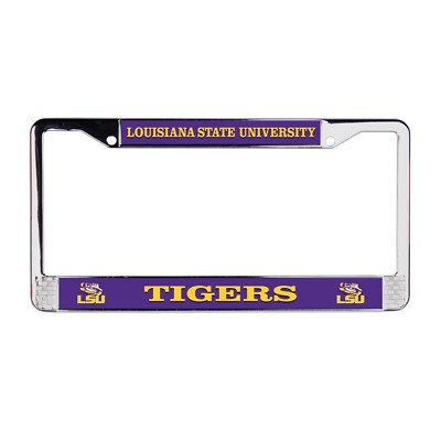 LSU Tigers NCAA Chrome License Plate Frame Cover for Car-Truck-SUV | eBay
