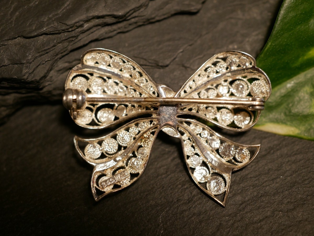 florale Vintage Designer Brosche blau Emailliert David Andersen 925er ...