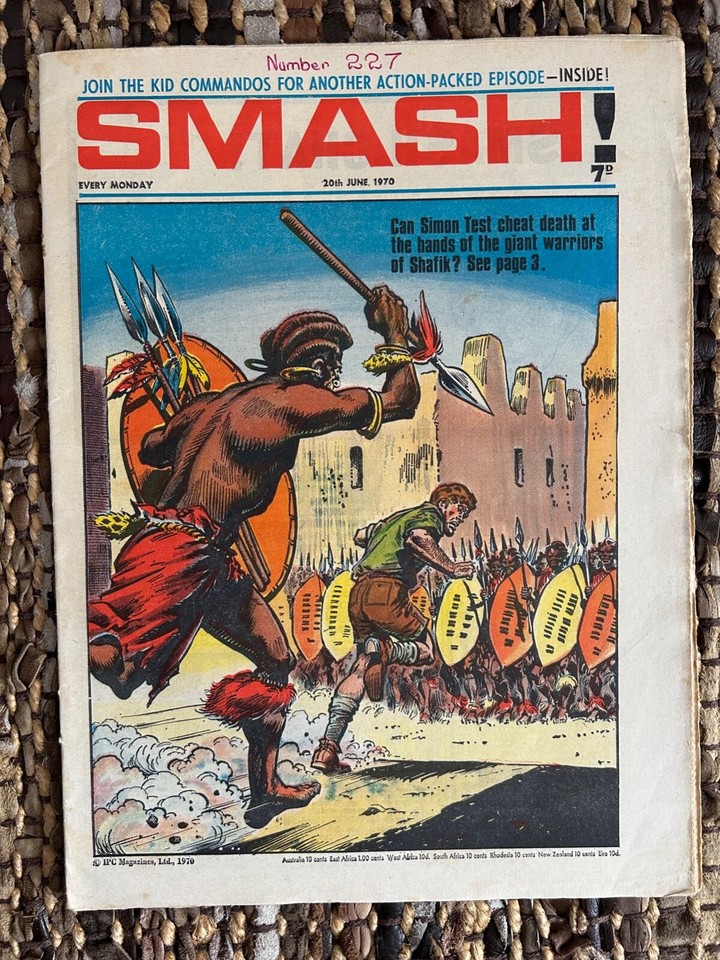 Smash: 13x 1970s UK Comic Lot: Janus Stark/Simon Test/Erik The Viking ...