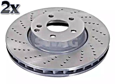 SWAG x2 pcs Brake Disc Front For MERCEDES E-Class A207 C204 C207 ...