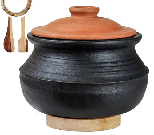 Handmade Terracotta Unglazed Clay Handi/Earthen Pot for Cooking with ...