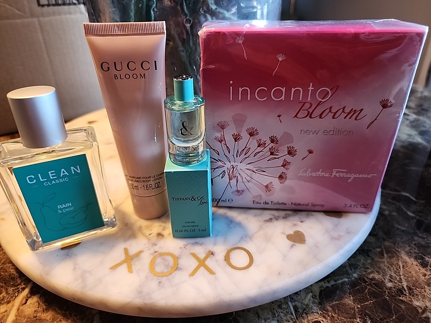 Perfume Lot; Clean Rain& Pear, Salvadore Incanto BLOOM, Tiffany Mini ...