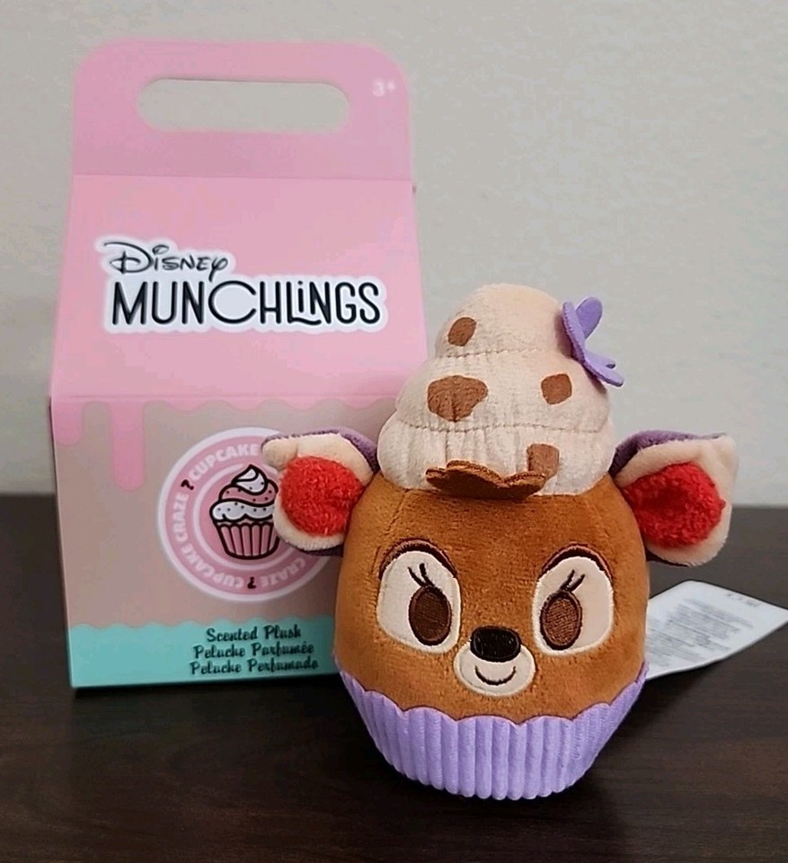 Disney Munchlings Cupcake Craze BAMBI Fig Walnut Scented Mini Plush | eBay
