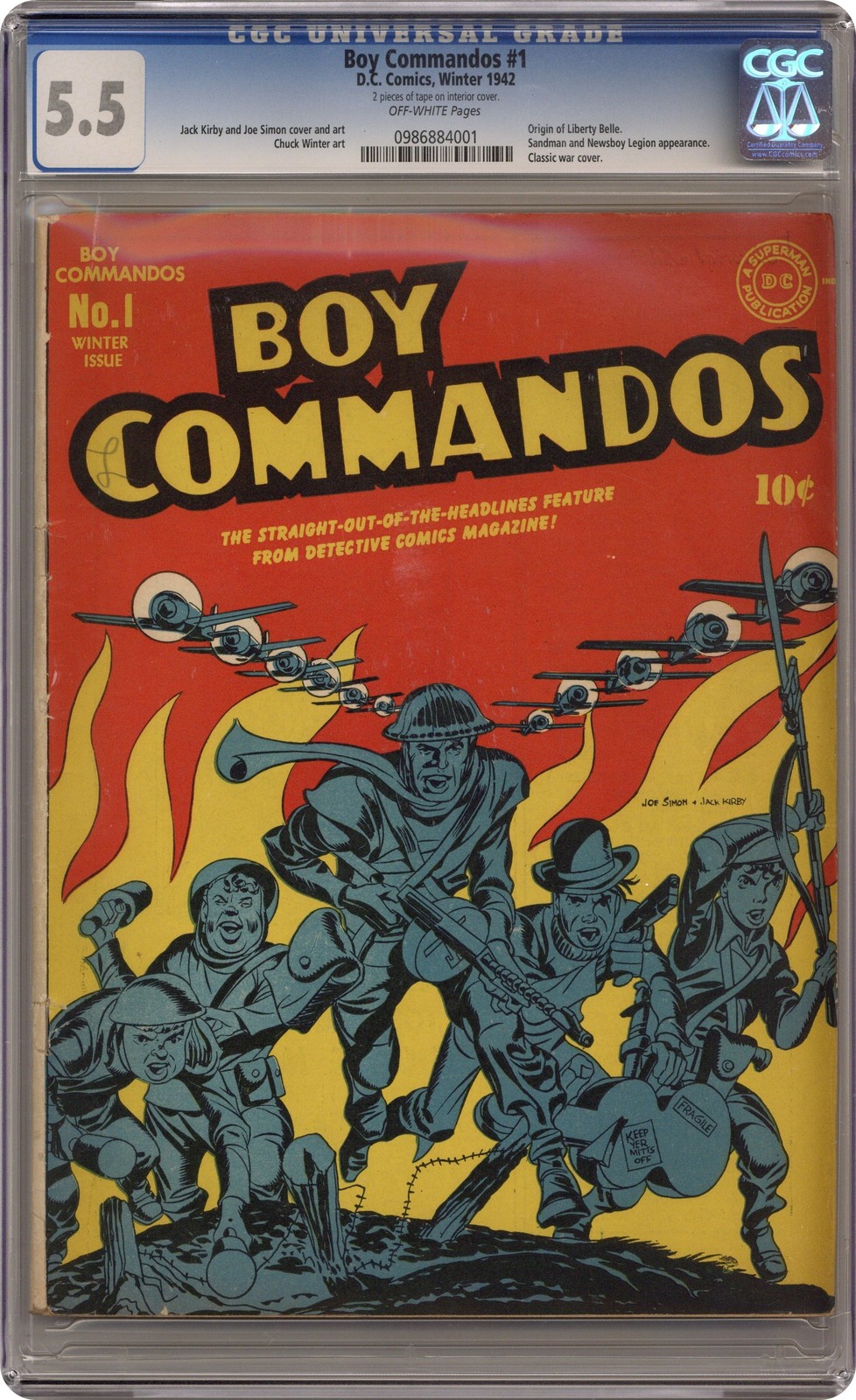 Boy Commandos #1 CGC 5.5 1943 0986884001 | eBay