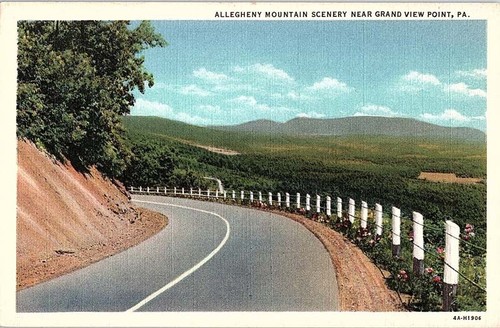 Postcard HIGHWAY SCENE Grand View Point Pennsylvania PA j/08 AJ3455 | eBay