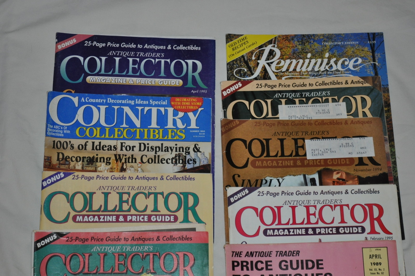 14 - Vintage ANTIQUE TRADERS - COLLECTORS 1988 - 1994 MAGAZINES PRICE ...