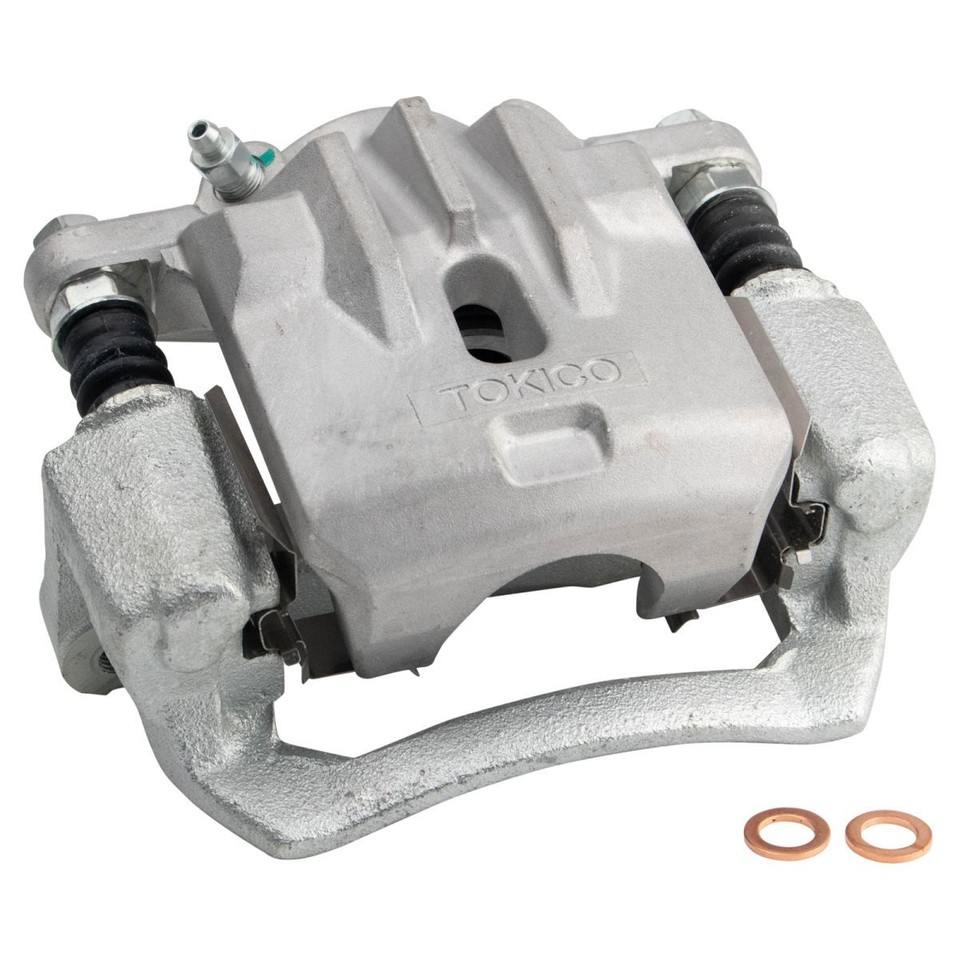 TRQ Rear Ceramic Pad Coated Rotor & Brake Caliper Kit for Subaru ...