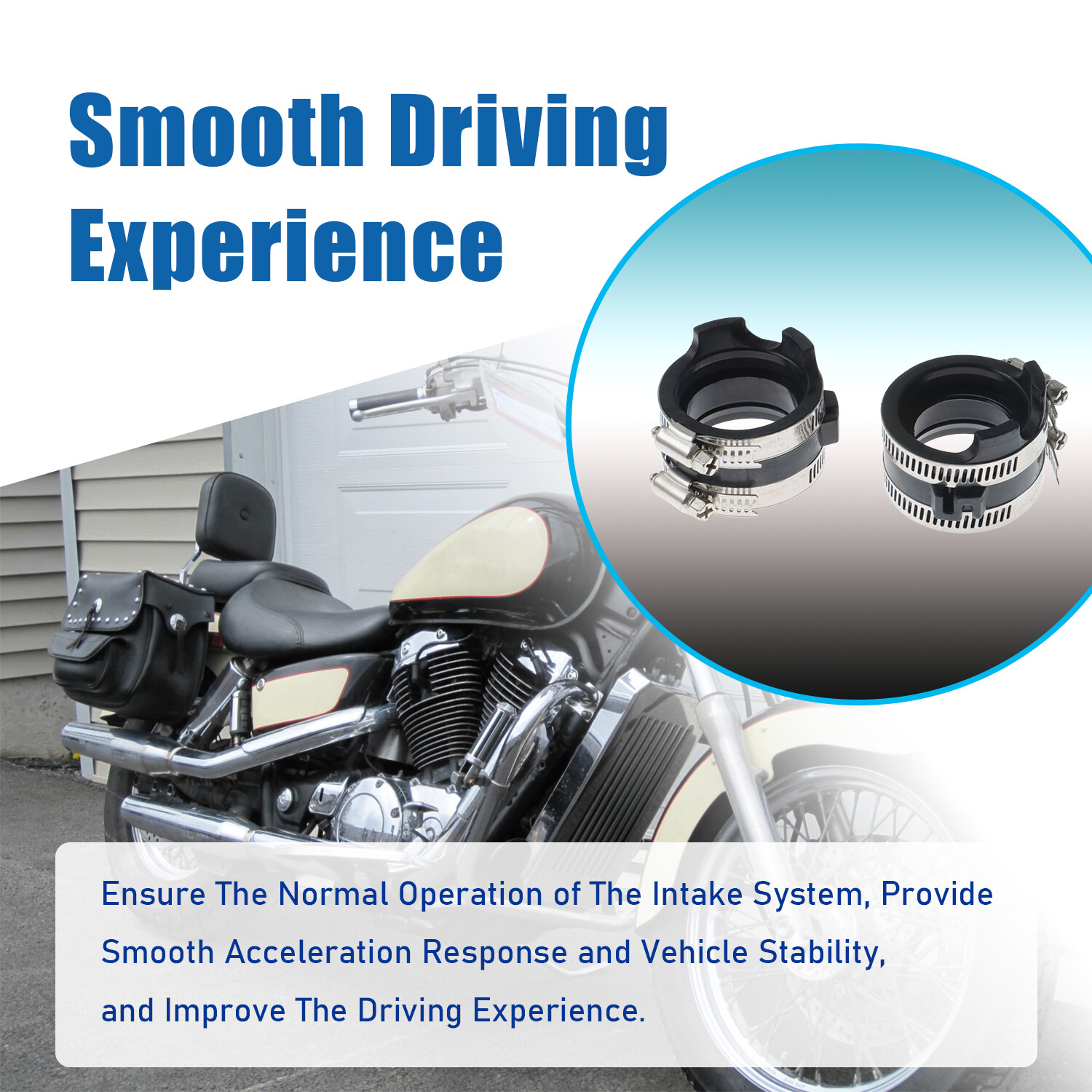 2 x Carb Intake Manifold Connector for Honda VT1100 Shadow ACE Sabre ...