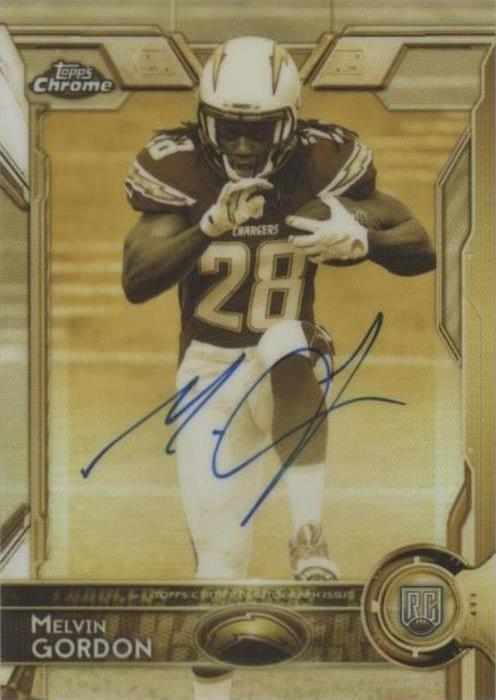 2015 Topps Chrome - Rookies Melvin Gordon #105 Gold Sepia Refractor ...