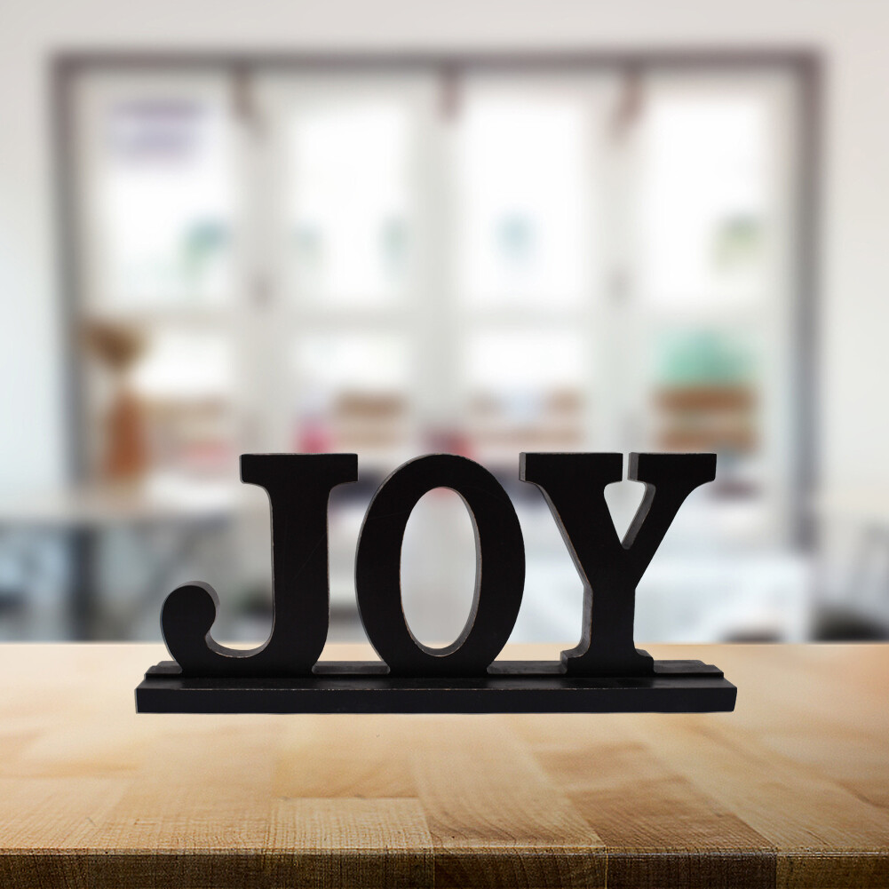 Wood Rustic Cutout Joy Sign for Home Decor Freestanding Joy Tabletop ...