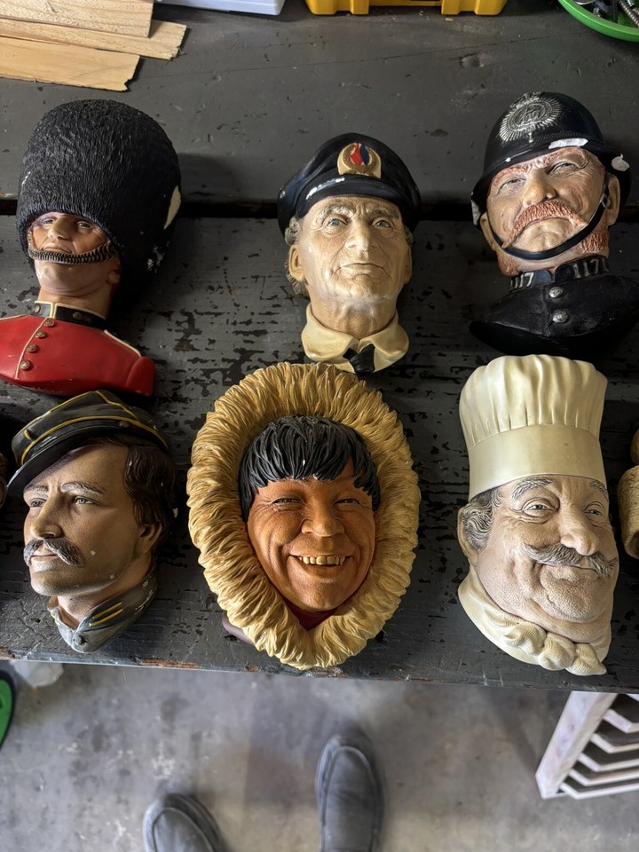 Vintage Bossons Chalkware Heads Congleton England | Lot of 15 | eBay