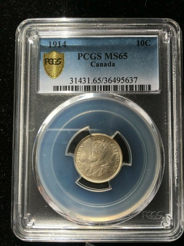 1914 PCGS Graded Canadian, 10 Cent, **MS-65** #5637 | eBay