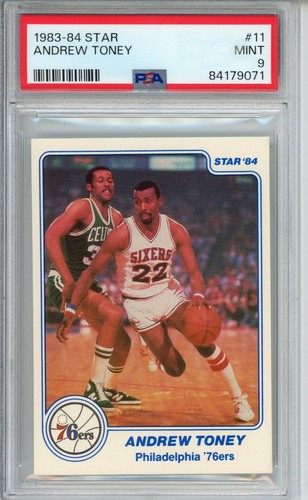 1983-84 Star #11 Andrew Toney PSA 9 Mint Corners Centered Rookie Card ...