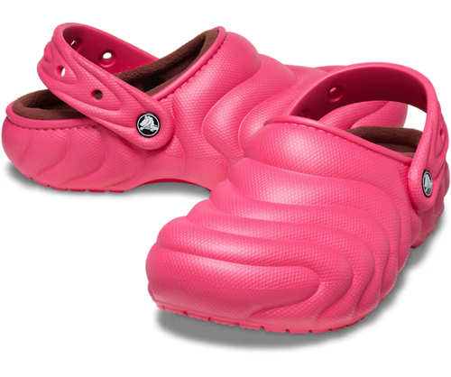 Crocs Classic Over Puff Slip-On Clog Fleece Lined Dragon Fruit Women's ...