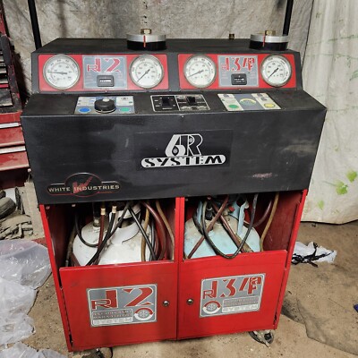 AIR CONDITIONING A/C MACHINE AUTOMOTIVE WHITE INDUSTRIES 6R SYSTEM R134 ...