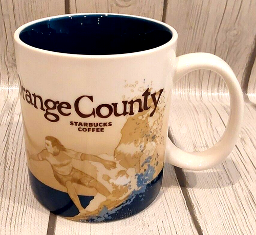 STARBUCKS ORANGE COUNTY CA COLLECTOR SERIES GLOBAL ICON SURFING COFFEE ...