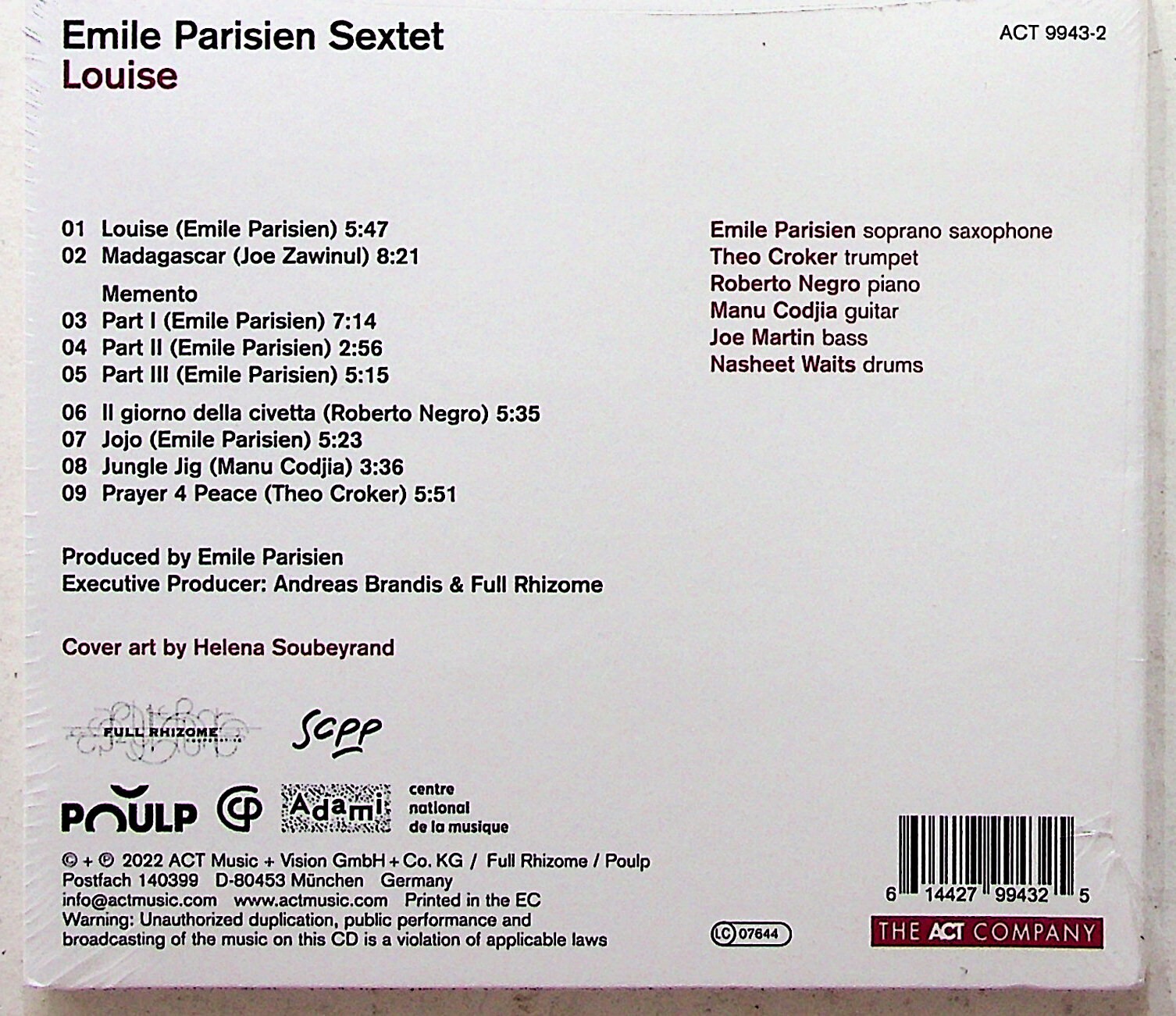 Louise by Emile Parisien Sextet (CD, 2022) for sale online | eBay