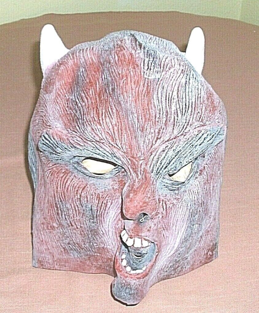 Halloween Mask Horror Demon Devil Monster Horn 2 Face… - Gem