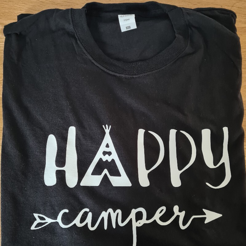 Happy Camper Adult tee - Add name / short message | eBay