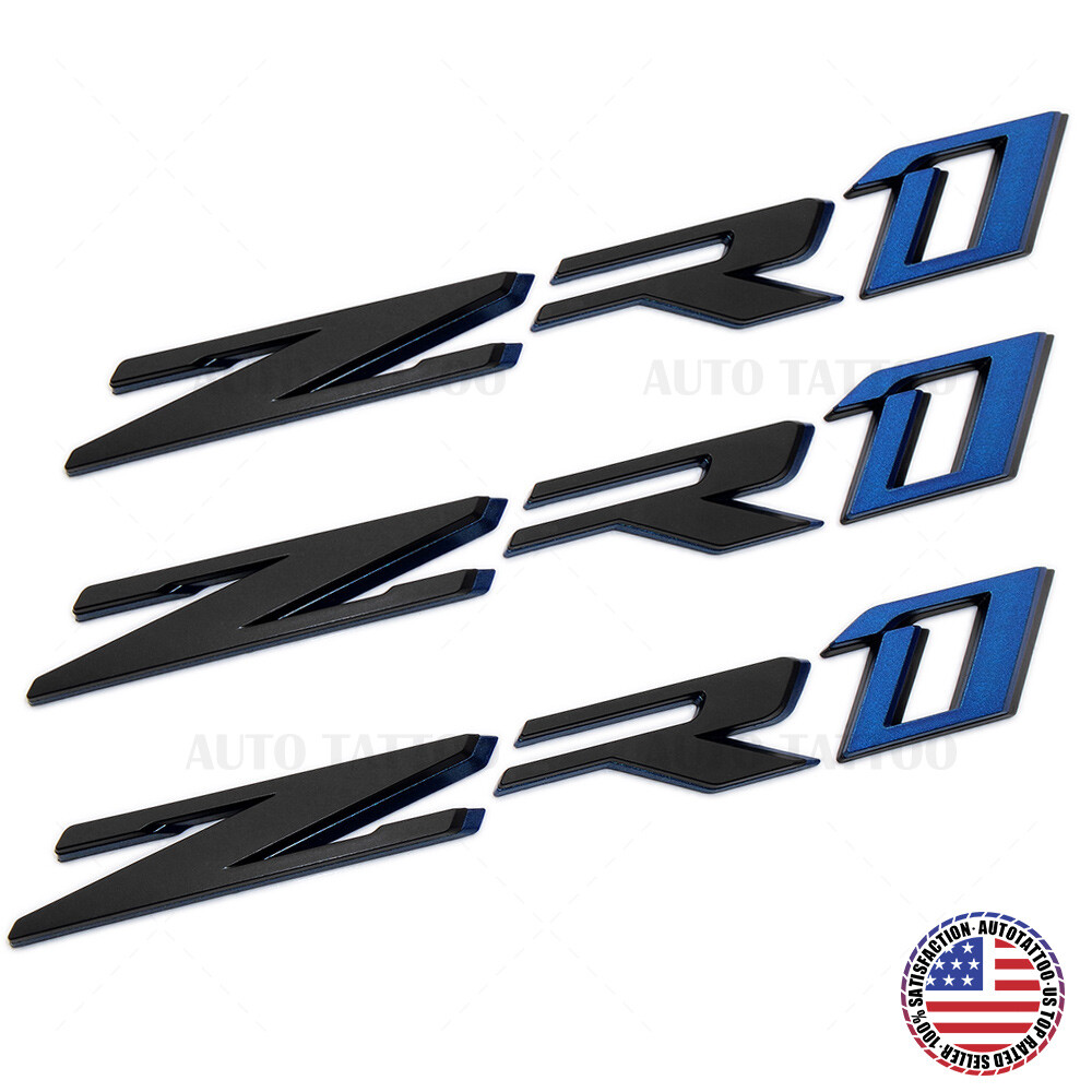 3x Chevy Corvette ZR1 Hood Rear Bumper Nameplate Logo Sport Emblem ...