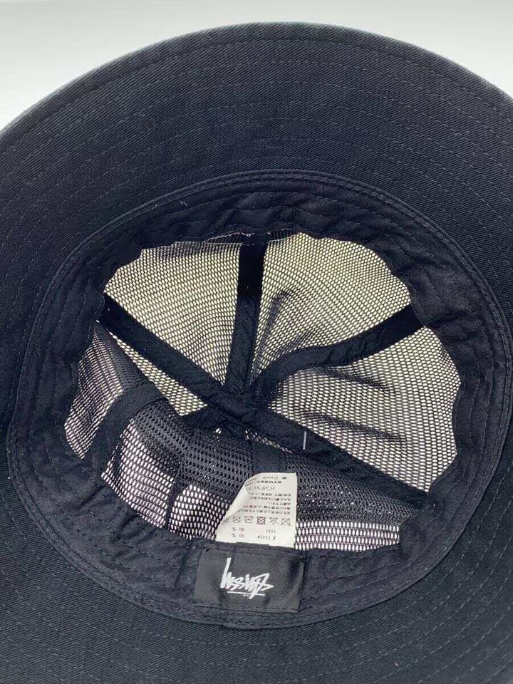 STUSSY MESH CROWN BELL BUCKET HAT Bucket hat SizeXL Polyester black | eBay