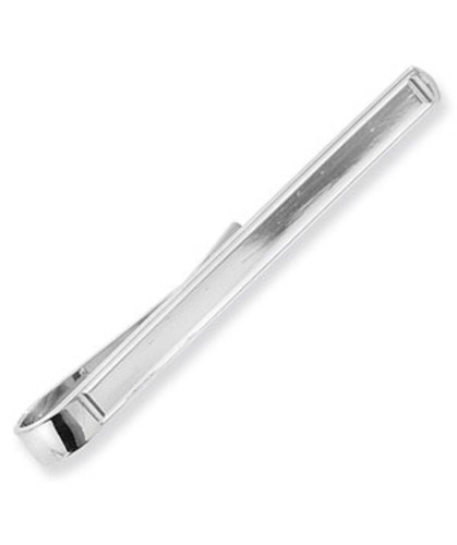 925 Sterling Silver Solid Personalised Mens Plain Tie Slides Clip Bar ...