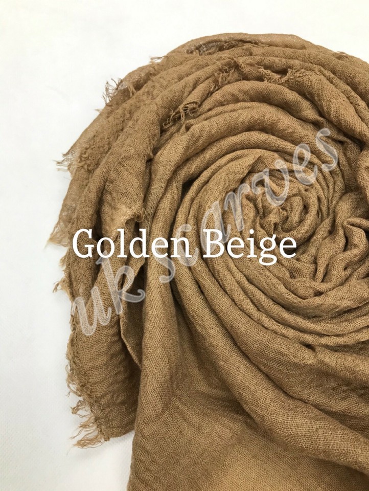 New Style Crinkle Scarf Hijab Plain Maxi Headscarf Crimp Scarves Shawl ...