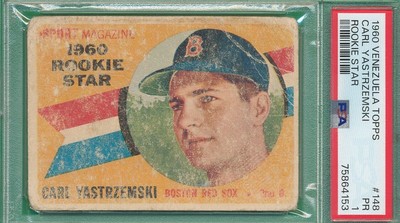 1960 Topps Venezuelan #148 Carl Yastrzemski Boston Red Sox RC Rookie ...