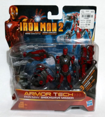 Hasbro Marvel IRON MAN 2 Concept ARMOR TECH Shockwave Mission Action ...