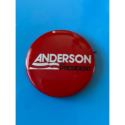 Vintage 1980 Anderson for President John Anderson Pin Button Pinback | eBay