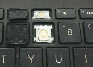 HP 14-CK 14-CM 14-BP *Single* BLACK UK Keyboard Key + Hinge + Rubber ...