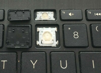 HP 14-CK 14-CM 14-BP *Single* BLACK UK Keyboard Key + Hinge + Rubber ...