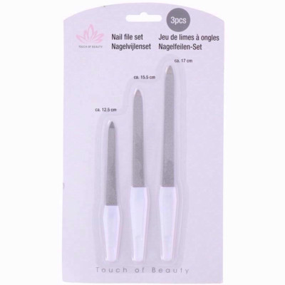 NAIL FILE SET 3 PC METAL FILES FOR NAILS 12.5CM,15.5CM, 17CM | eBay UK