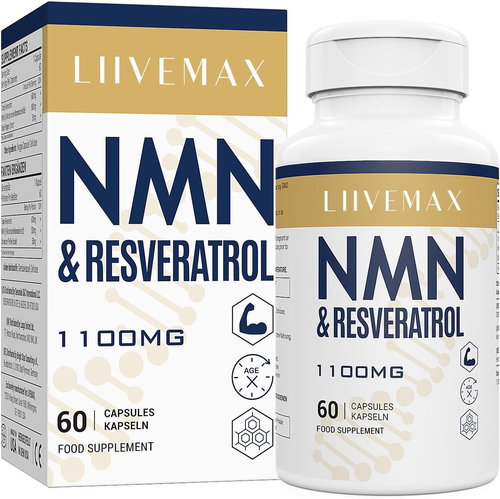 NAD+&Trans-Resveratrol Complex 1100mg–60 Cap Anti-Aging Antioxidant ...