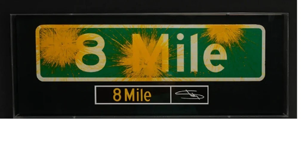 8 Mile Road Sign