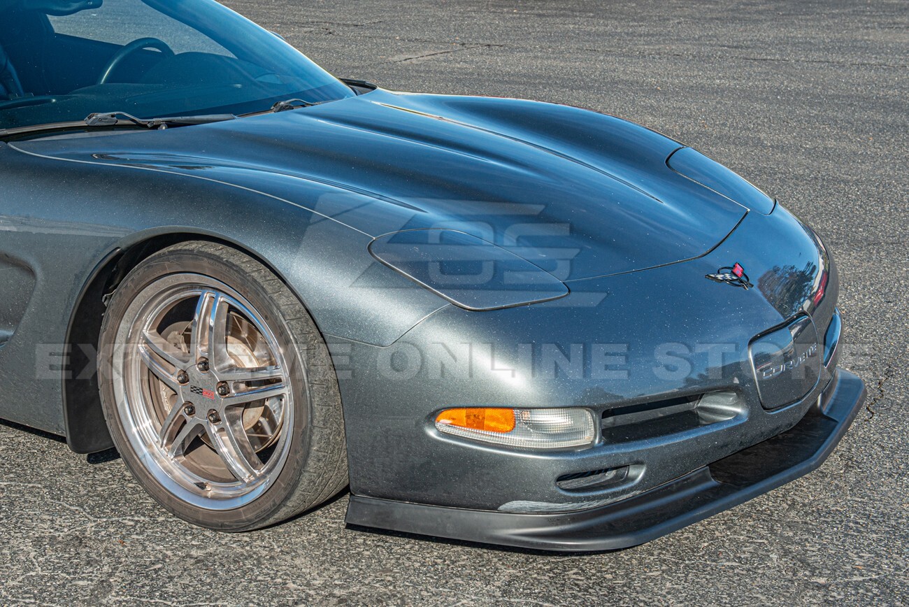 For 97-04 Corvette C5 GM XL Extended MATTE BLACK Front Splash Guards ...
