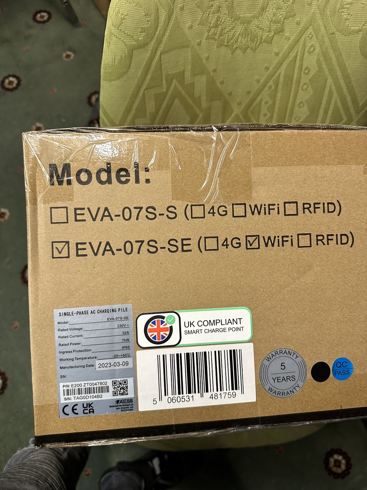 Project EV Pro Earth Electric Car Charger 7kw / 32amp - Eva-07s-se for ...