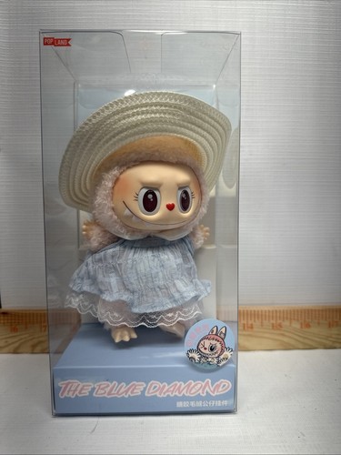 POPMART Cute Pink Labubu MOKOKO The Blue Diamond Plush Doll Keychain | eBay