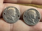 RARE JOSEPH NAPOLEON Early 1800s Lot Of 2 Coins Old Silver Holed 2 ...