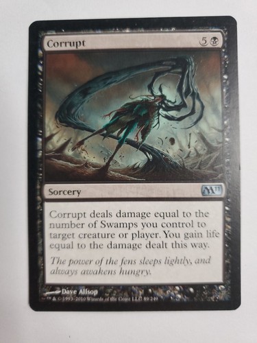 MTG Magic The Gathering Card Corrupt Sorcery Black M11 | eBay