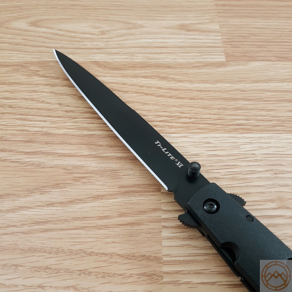 Cold Steel Ti-Lite Liner Folding Knife 6" AUS-8A Steel Blade Black ZY ...