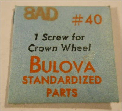 Bulova 8AD - Part #40 - Crown Wheel Screw - Watch Replacement / Repair ...