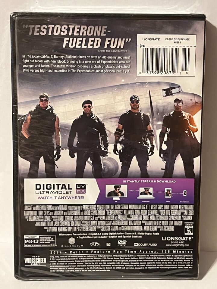 The Expendables 3 (DVD/Digital, 2014, Widescreen) NEW & Sealed | eBay