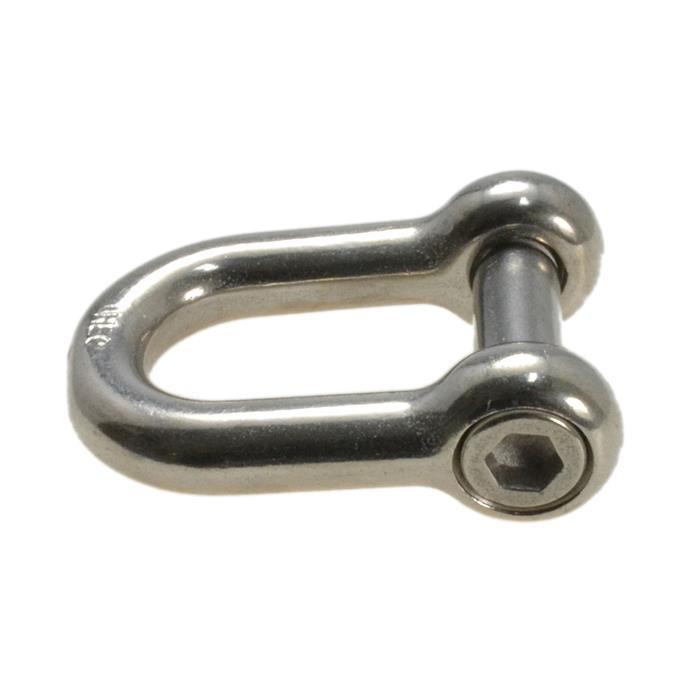 Qty 100 D Shackle Internal Hex Pin M8 (8mm) x 32mm Stainless A4 70 G316 ...