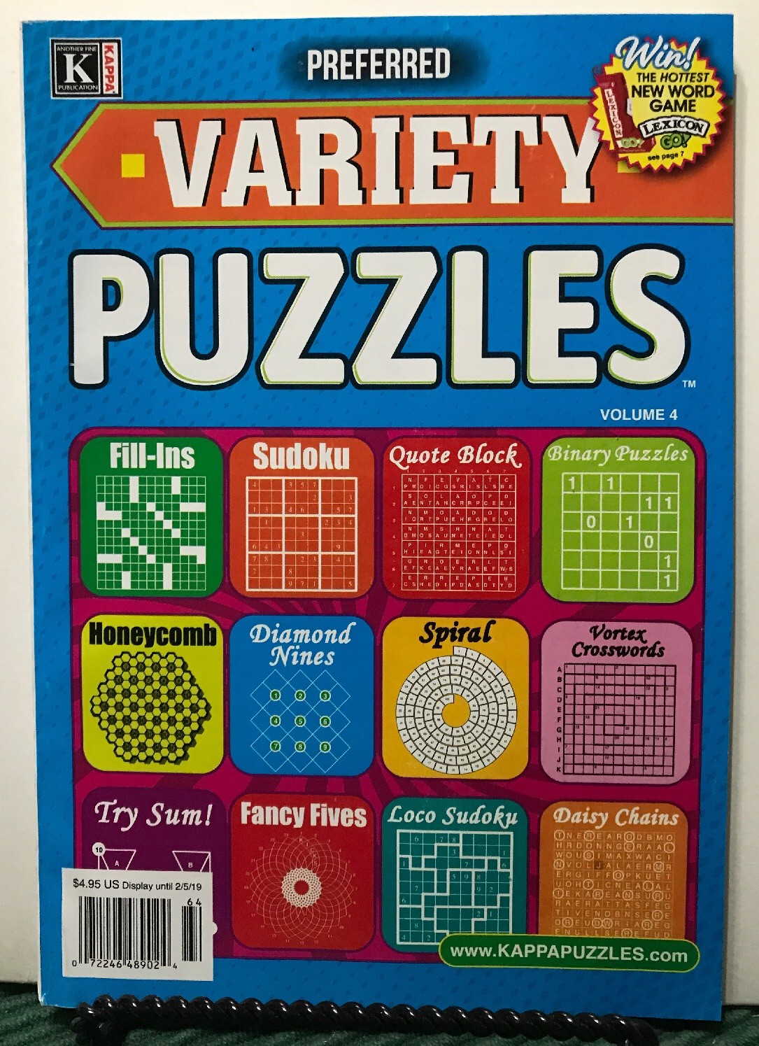 Kappa Preferred Variety Puzzles Fill-ins Sudoku Volume 4 2019 FREE ...