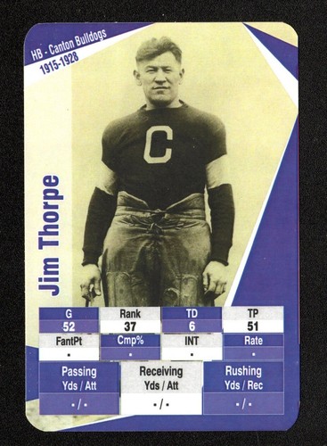 Jim Thorpe Canton Bulldogs 2023 NFL Football Legends Game Card | eBay