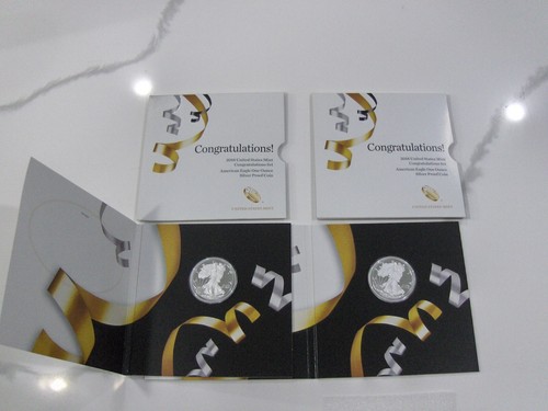 (2) 2018-W US Mint Congratulations Set American Eagle Silver Proof Coin ...