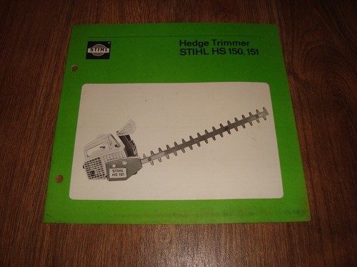 Vintage Stihl Hedge Trimmer HS 150 151 Manual | eBay