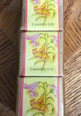 NEW Vintage English Bath Cubes 3 Sachet Coventry Lily Scented Gift ...
